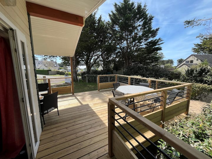 Charmant Chalet Terrain Clôturé, 250 M De La Plage - Portbail