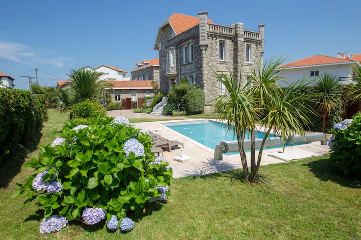 Villa 19ème /Vue Mer/piscine/ Plage 5mn à Pied - Biarritz