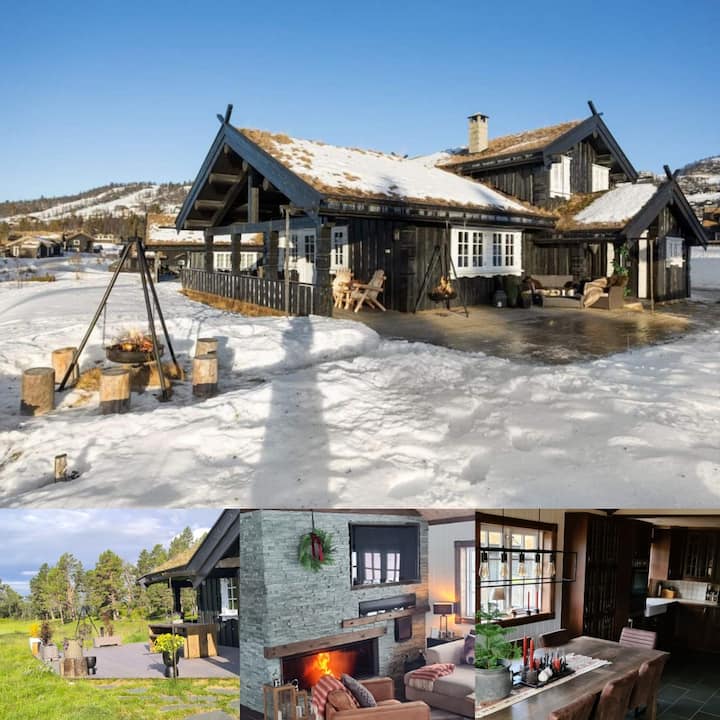 Stor Og Flott Logdehytte I Rauland - Noruega