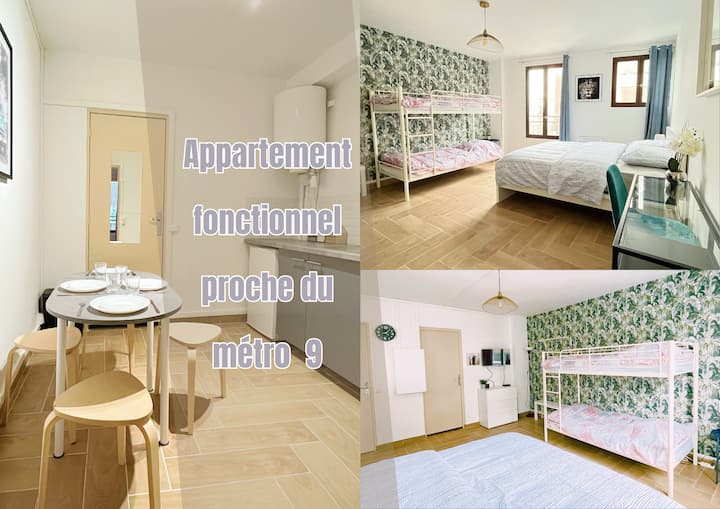 721appartement Fonctionnel Proche Du Métro Ligne 9 - Bagnolet