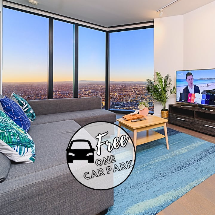 53f 180° Melbcbd Skyview 2br2bath. 6pax. Carpark - Melbourne