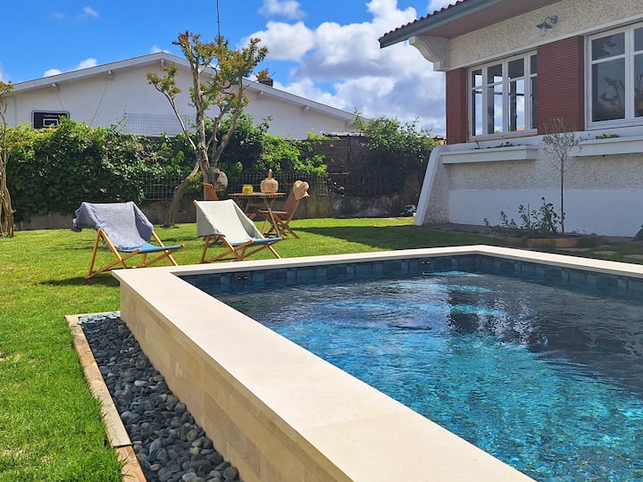Madeleine, Villa Bohème Avec Piscine Proche Centre - La Teste-de-Buch