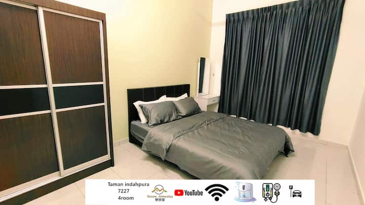Kulai Indahpura 4br@7pax Wi-fi Near Jpo - Kulai