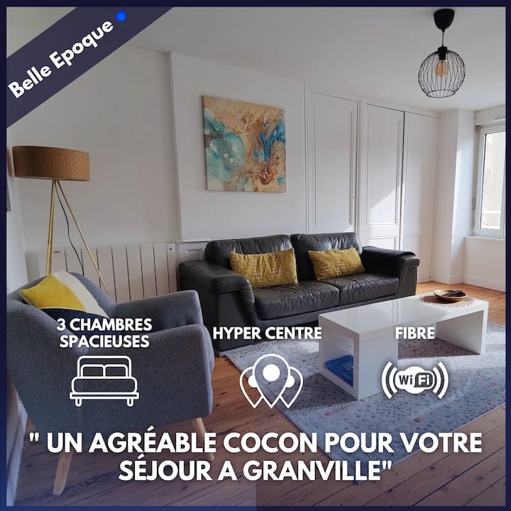 💙Au Coeur De Granville : Appartement 3 Chambres - Plage de Granville
