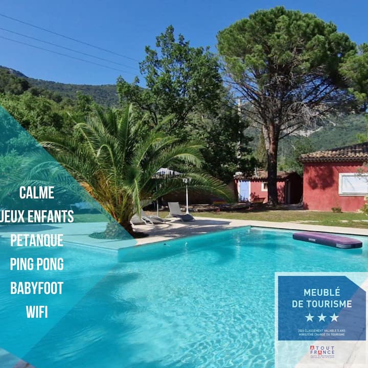 Villa Classée, Clim, Piscine, Jardin Clos, Jeux - Montferrat
