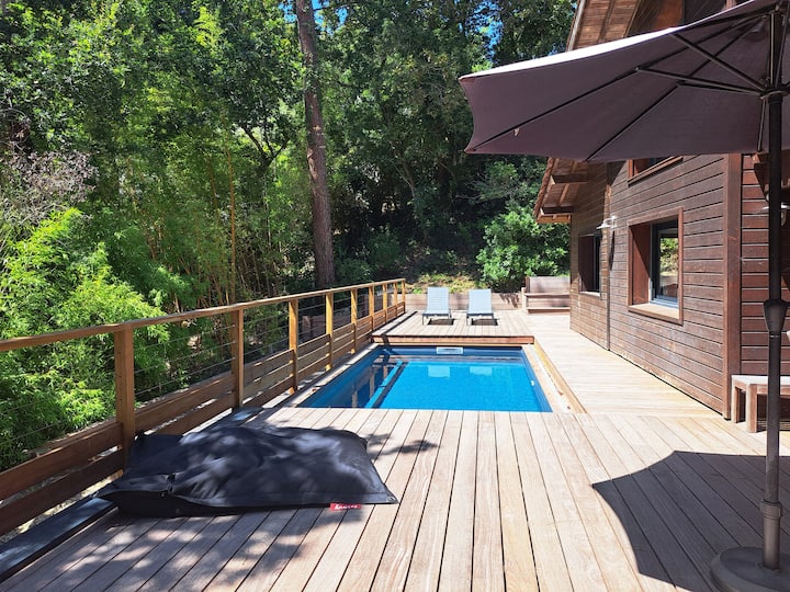 Villa "Les Dauphins" Avec Piscine Dans La Forêt - Pyla sur Mer