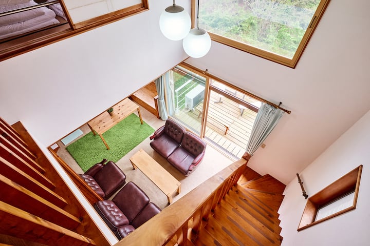 最大5人/屋根付きbbq/三島•熱海から車35分/高原のキレイな星空/2寝室/布団/乳幼児添い寝無料 - 伊豆之國市