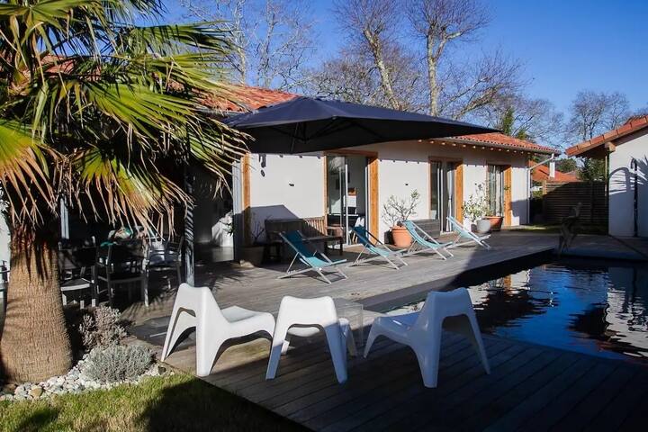 Villa 6 Personnes Climatisée, Calme, Piscine - Seignosse