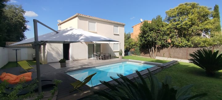 Maison Calme Tout Confort Piscine - Lunel