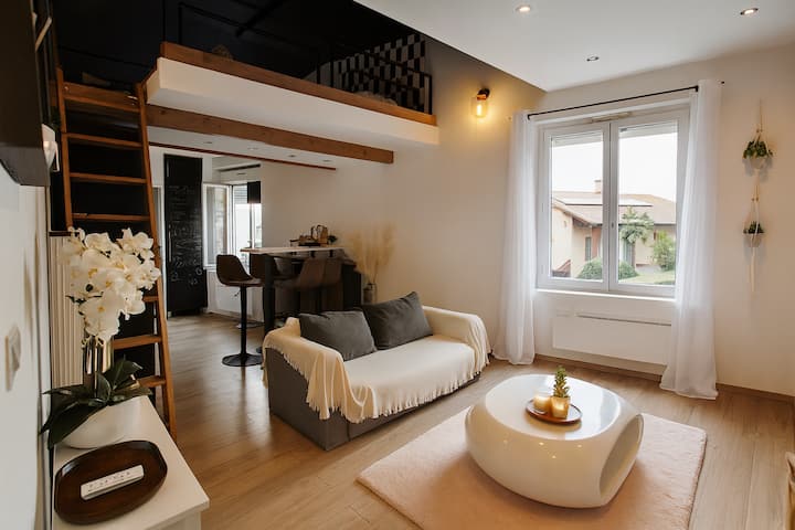 Pied à Terre - Studio Mezzanine - Parking Privé - Saint-Symphorien-d'Ozon