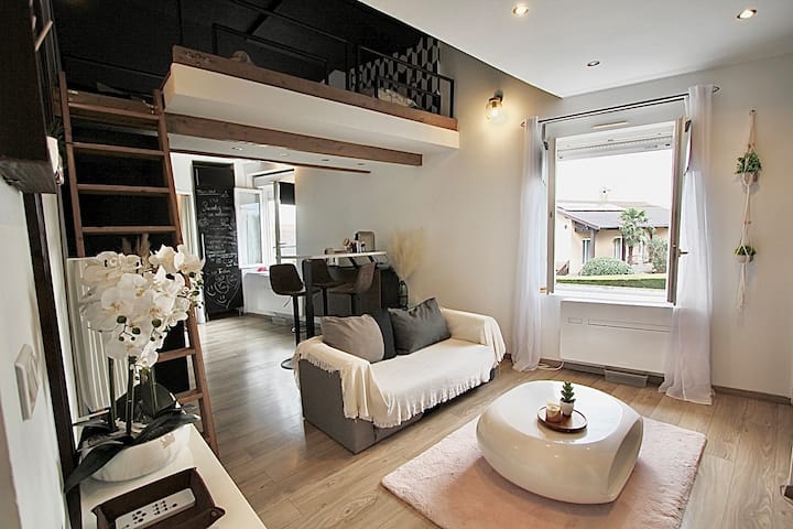 Pied à Terre - Studio Mezzanine - Parking Privé - Brignais