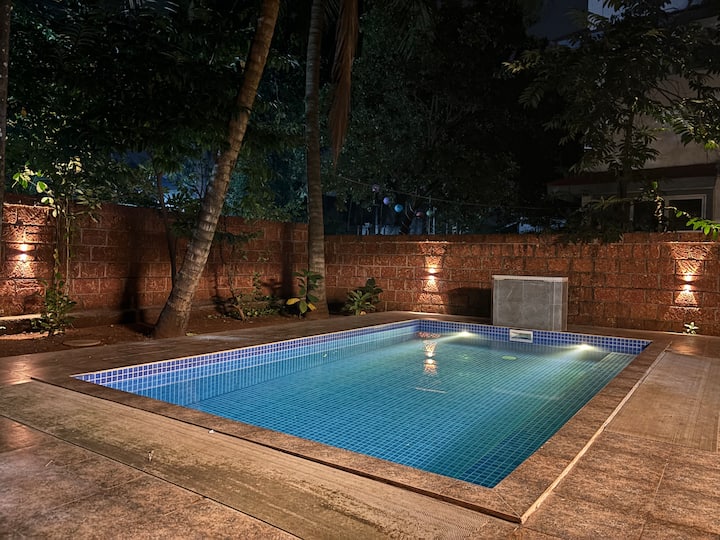 Vp Bungalow 3 Bedroom Villa Wth Pvt Pool @ Alibaug - Alibag