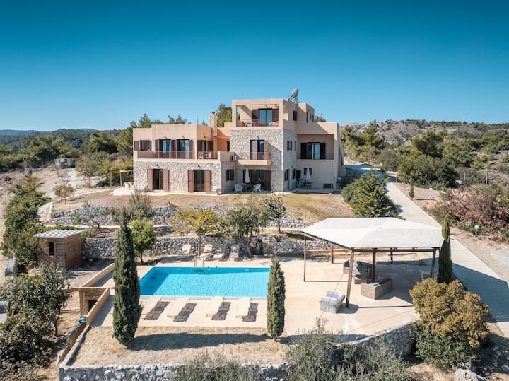 Rhodes Retreat - Mirsini: Pool, Piano & Light - Rhodes Airport (RHO)