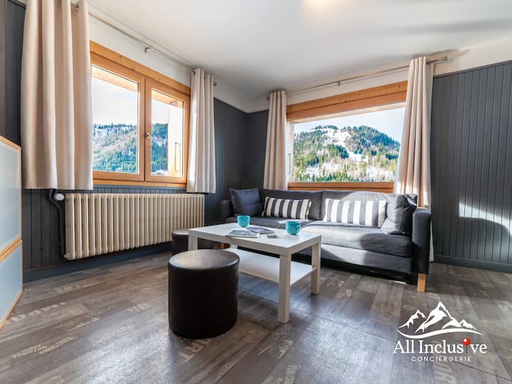 Appt Expo Sud 75 M2 - 1 Séance Spa & Sauna - 3 Ch. - La Clusaz