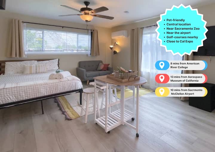 Adorable Private Guesthouse/studio Free Parking - Sacramento, CA