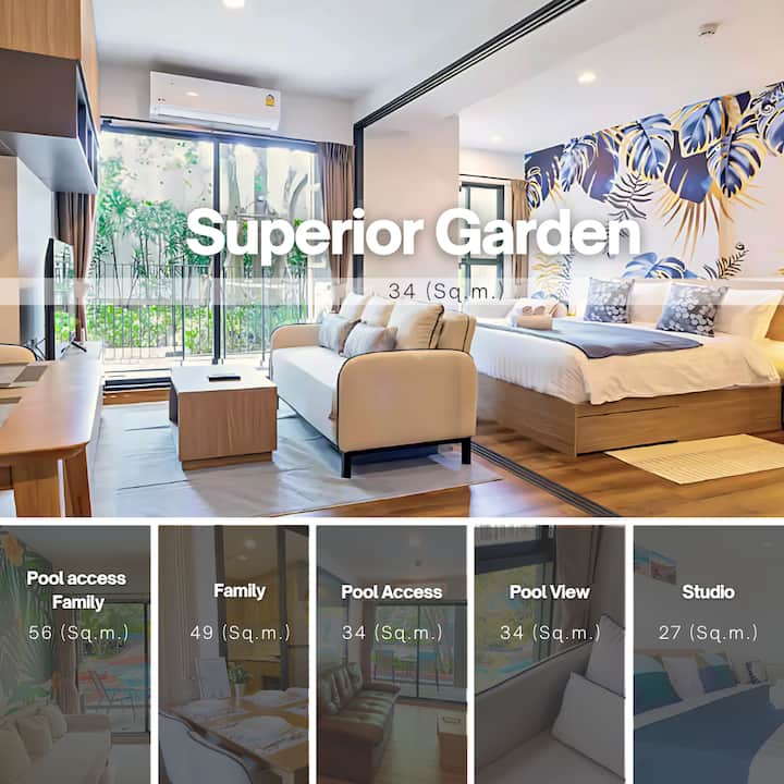 Superior Garden 1bed 1bath / Pool&gym - Ha13 - Hua Hin