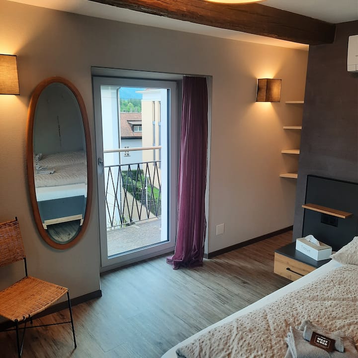Meat&bed - Suite Vista Lago Mit Balkon Und Bad - Locarno