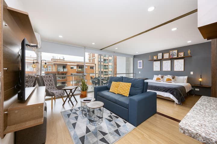 Cozy Loft, Balcony, Air-conditioning, Sauna - Medellín
