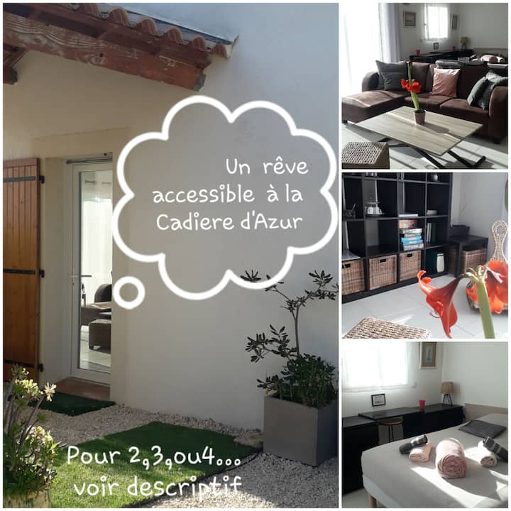 Suite Spacieuse 2 à 4pers. 2 Lits 140,jardin, Vue - Le Castellet