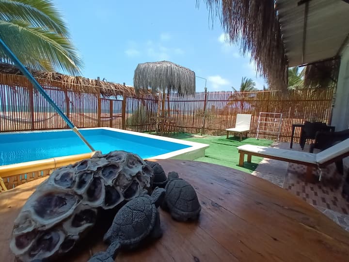 Casa Brandon Con Piscina Frente Al Mar - Caleta Cruz