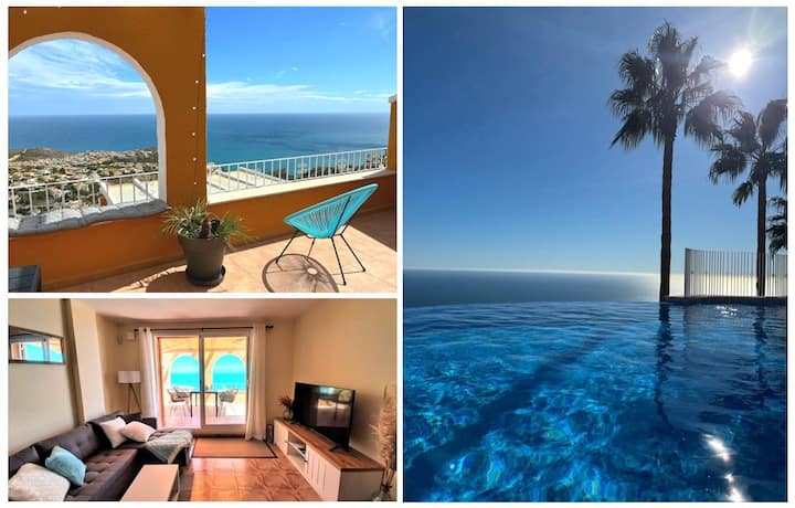 Modernes Apartment Mit 180° Meerblick, Sonne+pool - Benitachell