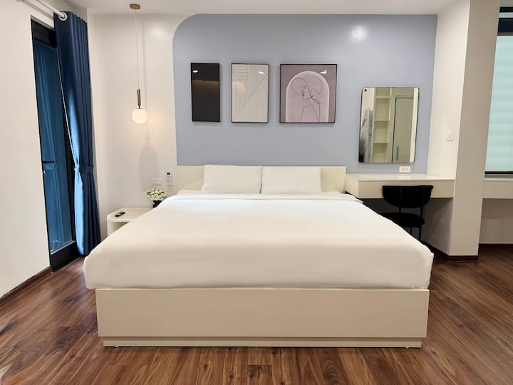 Spacious Tay Ho Studio | Luxe Mattress & Workspace - Hanoi