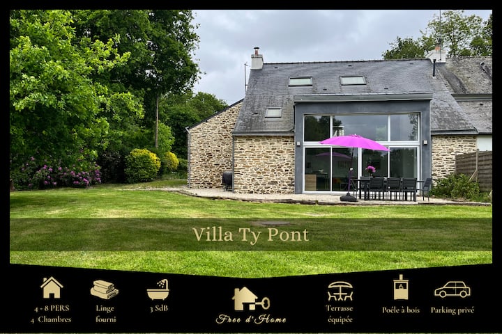 Ty-pont, Magnifique Villa 4* Moderne, Plages 5min - Moëlan-sur-Mer