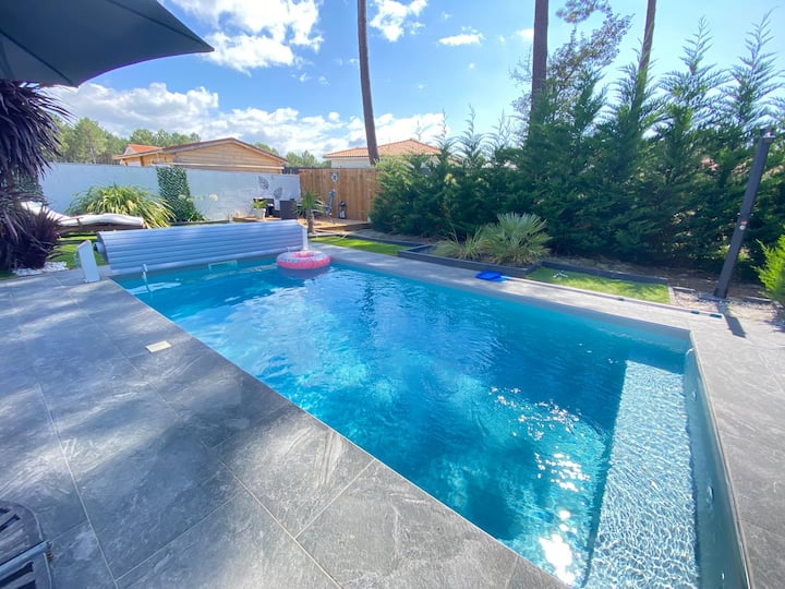 La Sapotille 4*, Villa De Plain-pied Avec Piscine - Mimizan