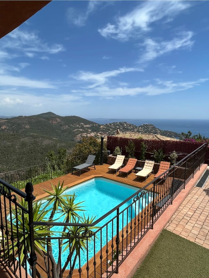 Villa Vue Mer Et Esterel Splendide, Piscine Privée - Théoule-sur-Mer