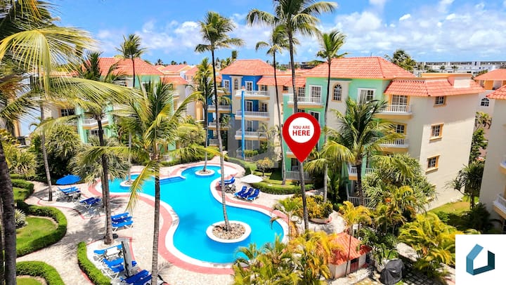 Pool View, Walk To Beach, Shops, Dining, Fast Wifi - Punta Cana