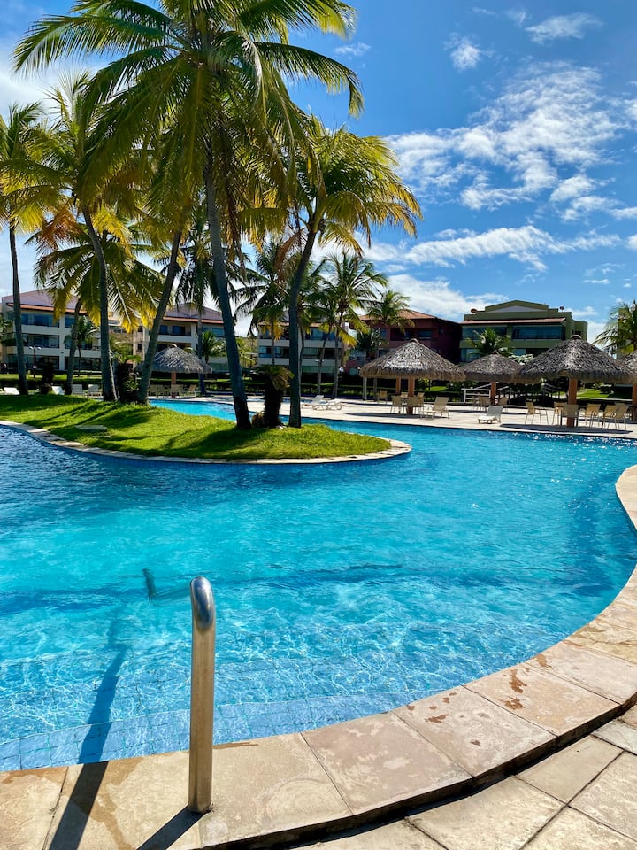 Apartment At Aquaville Resort With Beach Access - State of Ceará