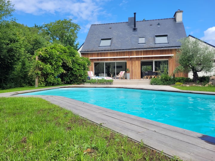 Idéal Famille - Piscine Chauffée - Cadre Paisible - Arzon