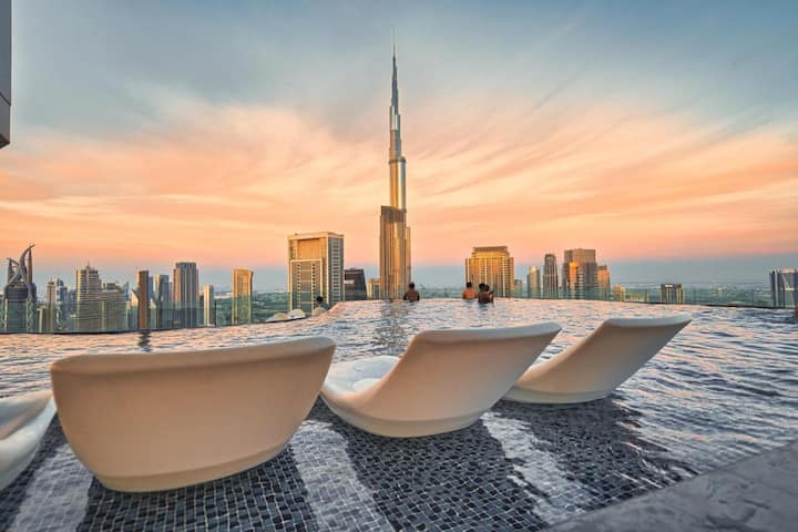 Elegant 1br Apt - Infinity 360 Pool & Burj View - Dubai