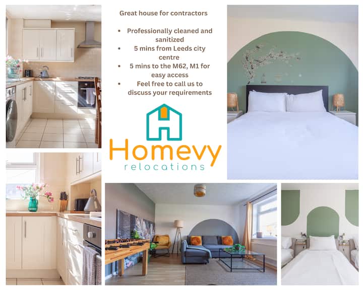 Monthly Stays✪3 Bedrooms ✪Homevy Relocations✪ - 里茲