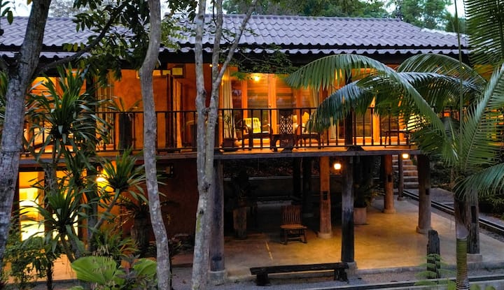 Unique Wooden Longhouse Near Black House Museum - Chiang Rai
