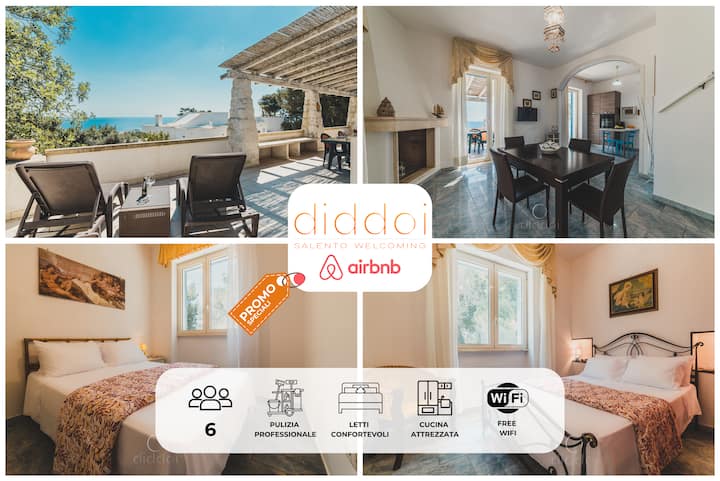 Wi-fi | Villa Panoramica | Mare A Vista | Famiglie - Gagliano del Capo