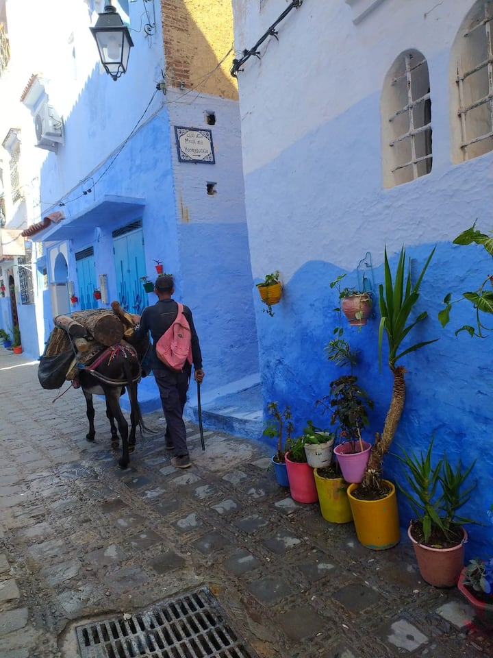 2.double Room In The Blue City 💙 Hotel Mesk Lil - Chefchaouen