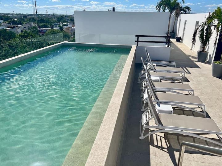 Encantador Estudio A Estrenar A 10 Minutos Del Mar - Playa del Carmen