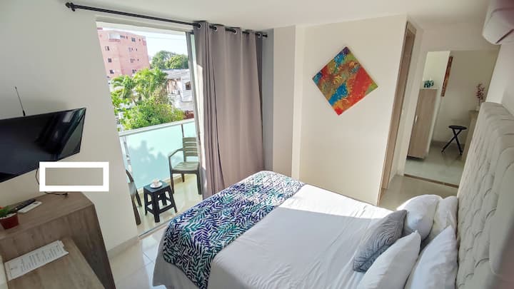Hermoso Estudio Loft Con Balcón Y Cocina Privada - Barranquilla