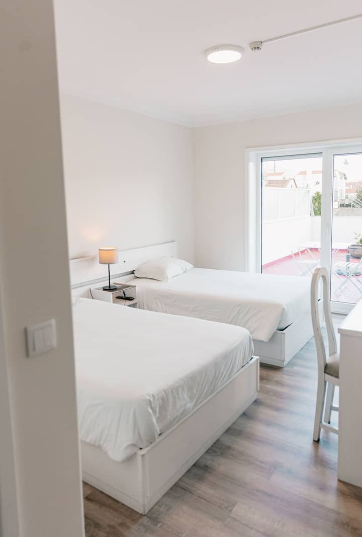 Quarto Twin Grande - Arca Nova Guest House - Caminha