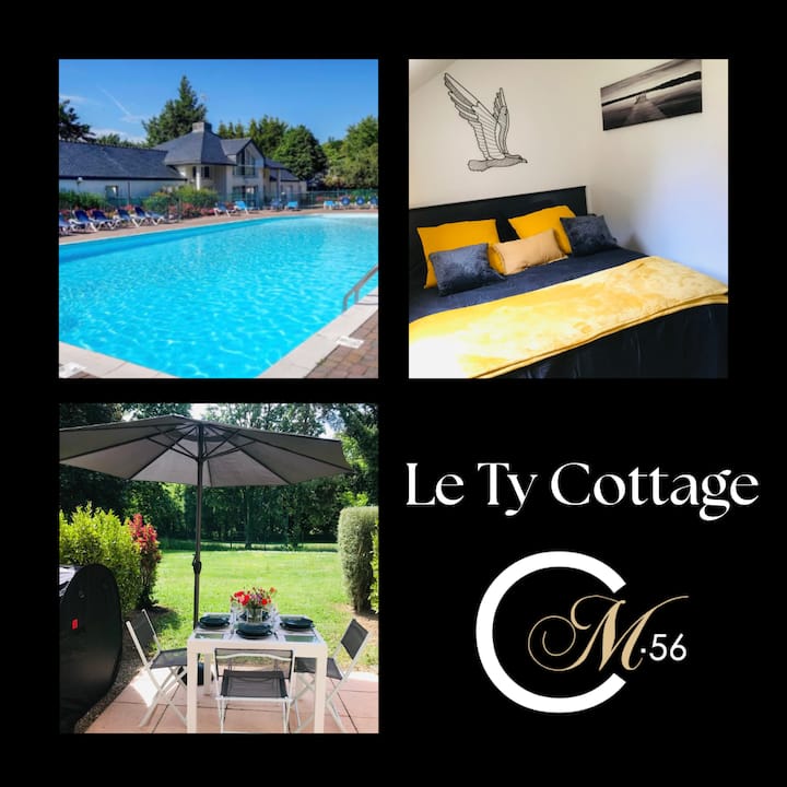 Ty Cottage/2 Chs/4-pers-piscine/golf/wifi/calme - Erdeven