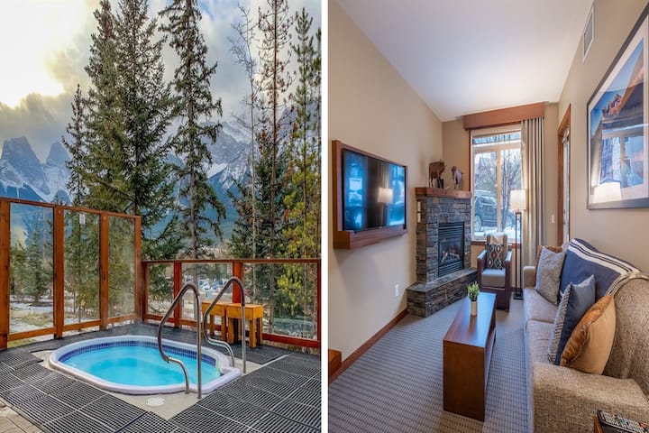 ⭐Two Hot Tubs⭐ Minutes➡️banff ➕ Underground Parking - 坎莫爾