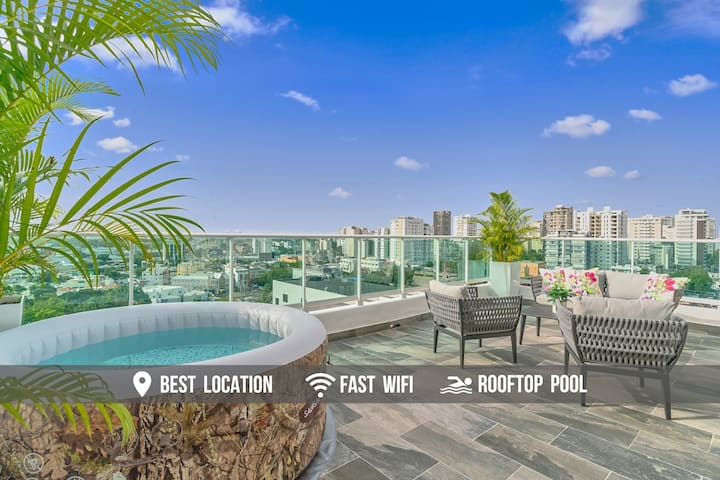 ★★★★★ Private Jacuzzi | 2-bdrm Penthouse | 8guests - ドミニカ共和国 サント・ドミンゴ