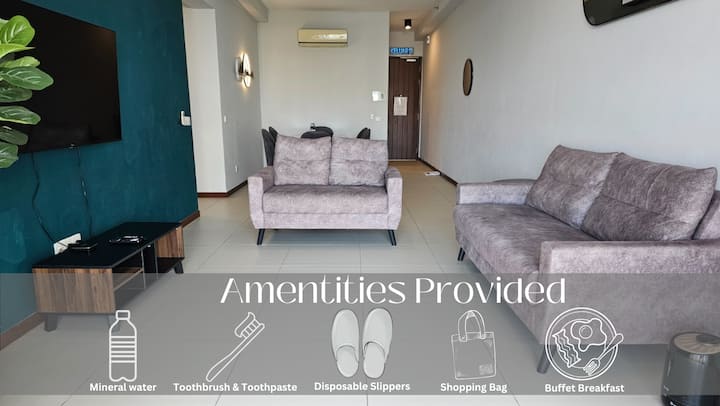 Family Seaview Suite With 3 Rooms By The Only Bnb - Tanjung Tokong