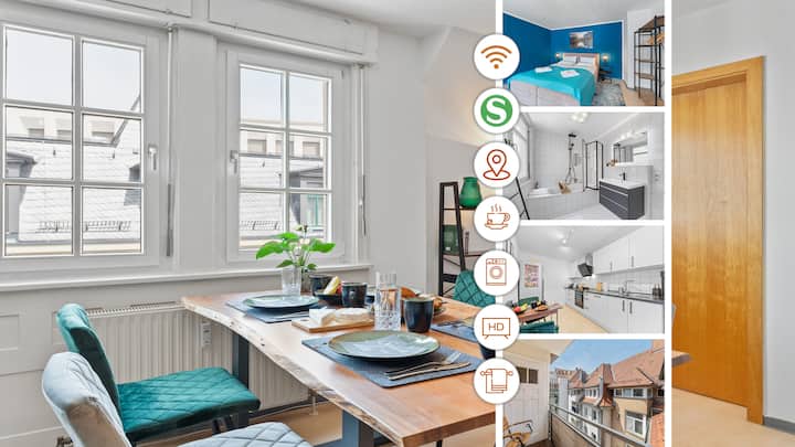 Krone | Bhf | 2zi, 90m2, 6xpers | Balkon | Netflix - Esslingen