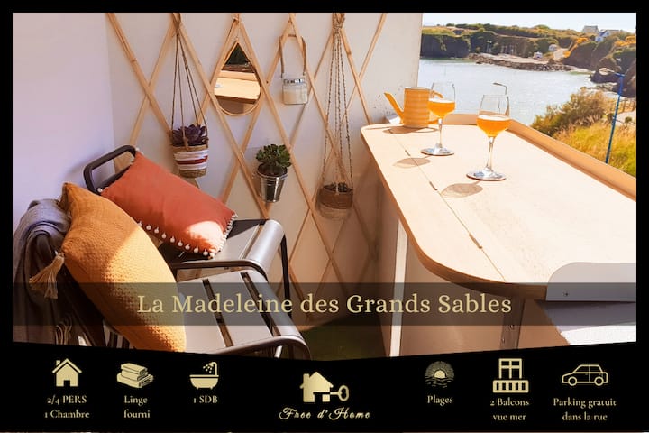 La Madeleine Des Grands Sables : T2 Cosy, Vue Mer - Clohars-Carnoët