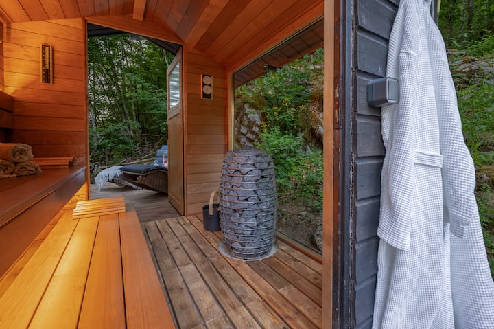 Le Petit Rêve - Lakeside Log Cabin With Sauna - Avoriaz