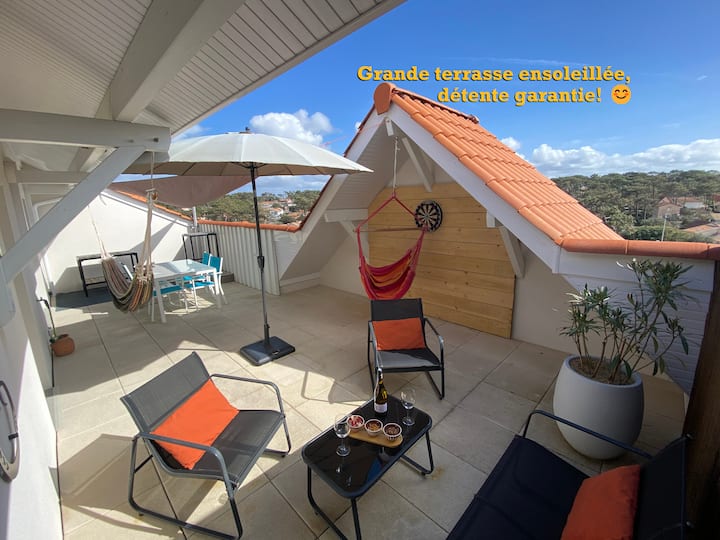 Grand Appartement Proche Du Centre Et De L'océan. - Lacanau