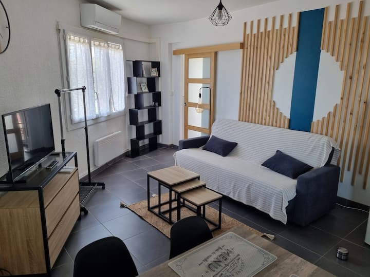 T2 Moderne, Climatisé à 200m De La Plage - Saint-Cyprien