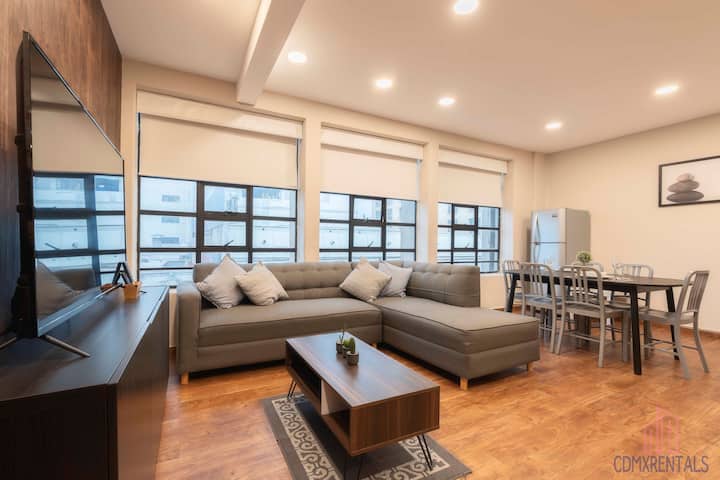 401 Location! 3bdrm/2bath Apt With A/c. Rooftop - Mexico City